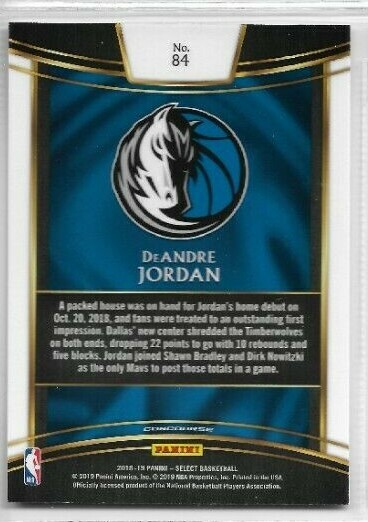 2018-19 Panini Select DeAndre Jordan Concourse Base Card # 84 | eBay