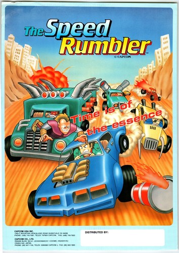 The Speed Rumbler Video Arcade Game FLYER Vintage 1986 Retro Auto ...