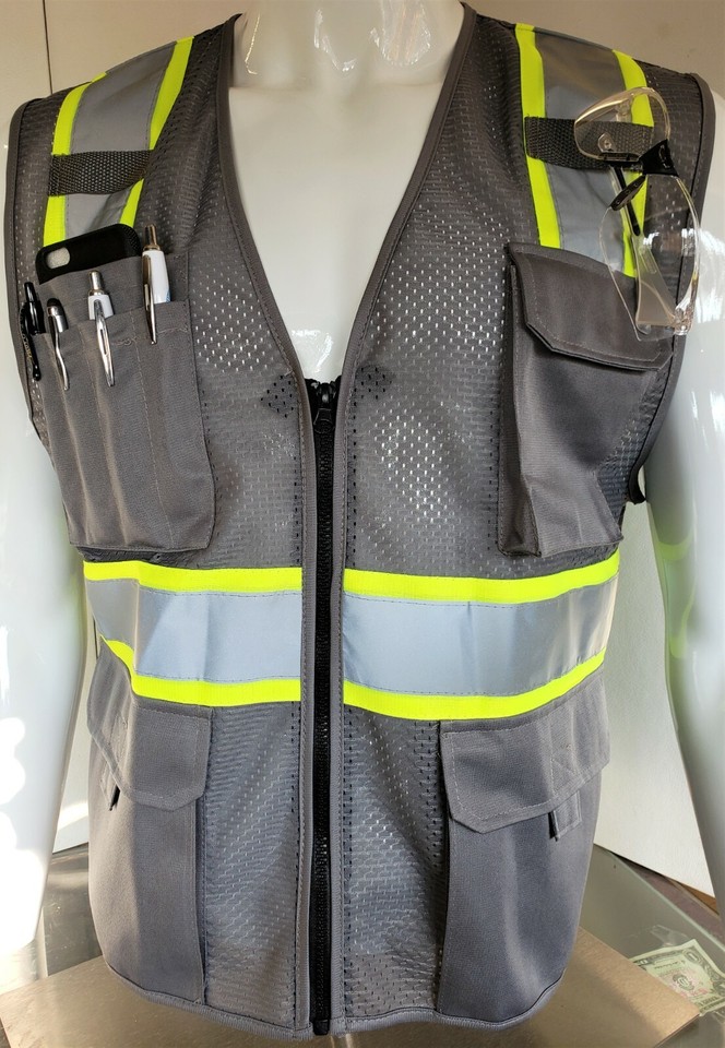 Two Tone High Visibility Reflective Safety Vest in various colors (X ...
