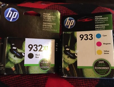 HP 932XL Black & HP 933 Color Ink Set CN053AN & N9H56FN Oct 2019 ...