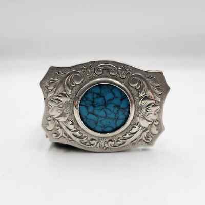 Vintage Men's Chambers Belt Co Faux Turquoise Belt Buckle | eBay