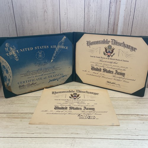 honorable discharge certificate Army United States Air Force Training ...