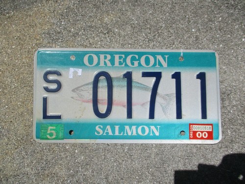Oregon Salmon 2000 license plate # 1711 | eBay