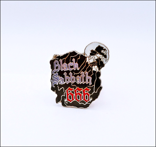 Black Sabbath Vintage 80's Original Enamel Pin Pinback Badge 666 Ozzy ...