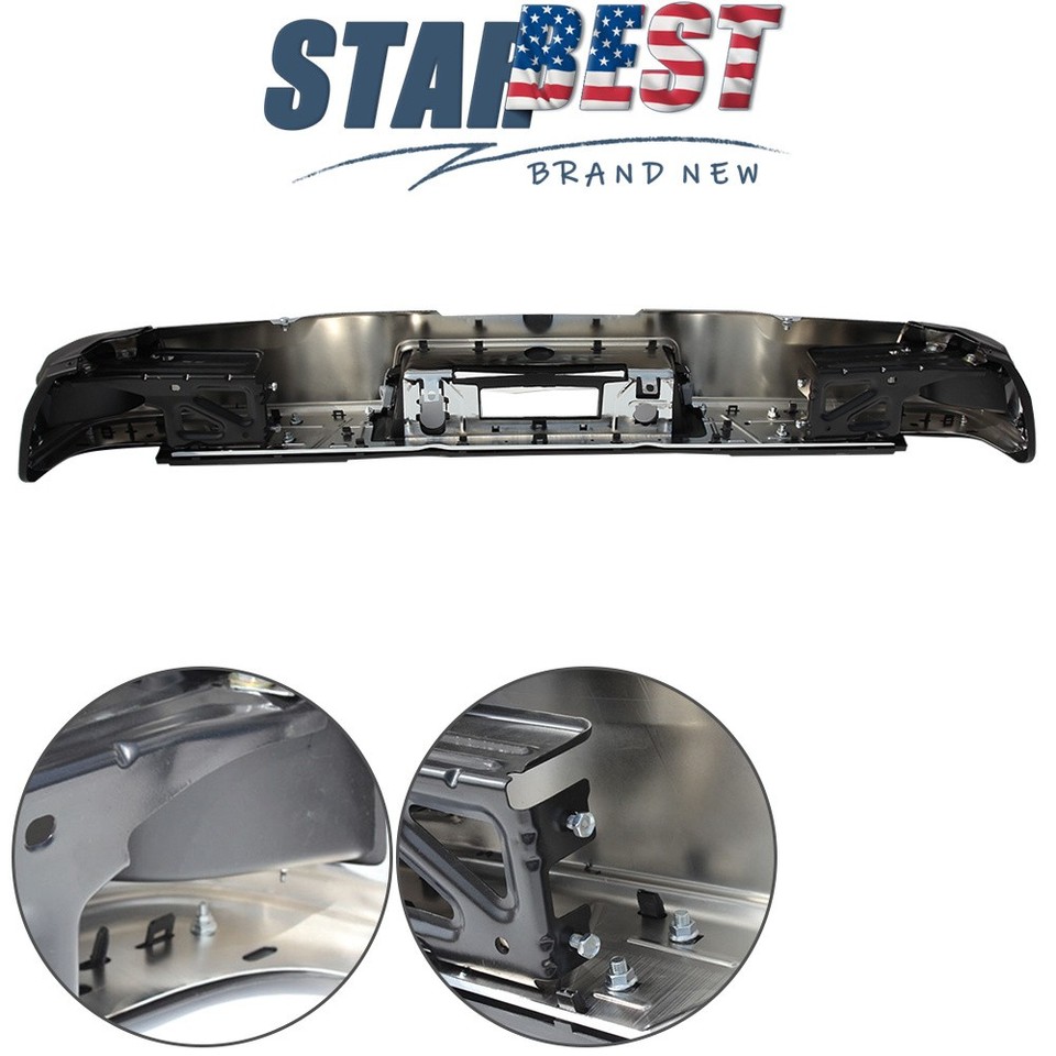 Chrome Rear Bumper Assembly Fit For Silverado 1500 GMC Silverado 1500 ...