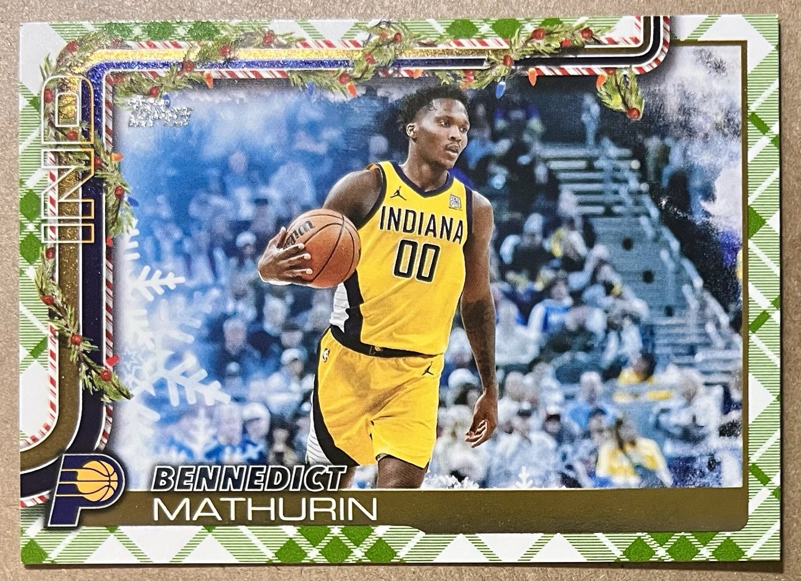 2025-26 Topps Basketball Holiday Benedict Mathurin Plaid Parallel SP | eBay
