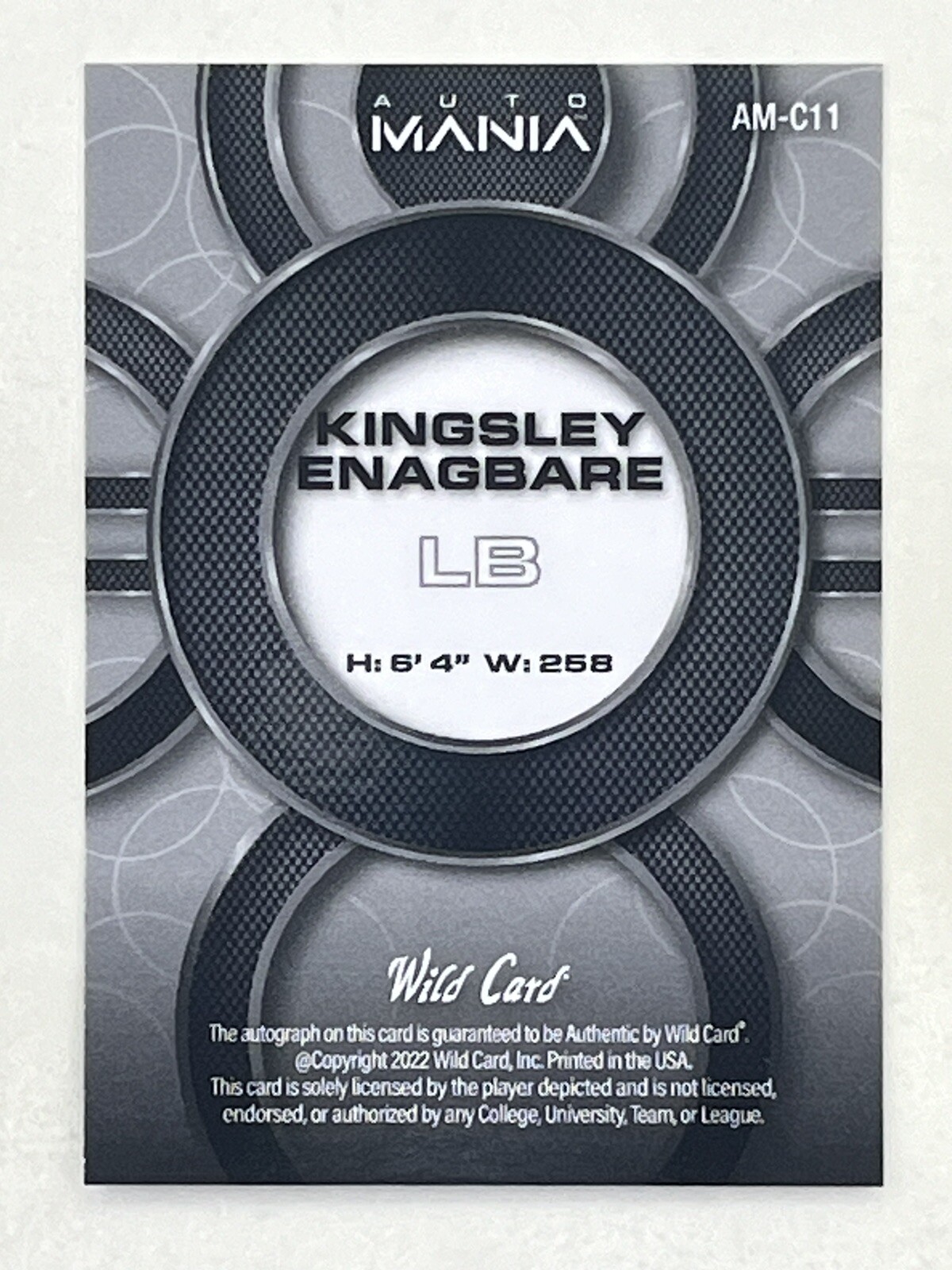 2022 Wild Card Auto Mania Retail - Circle Purple Sparkles #AM-C11 ...