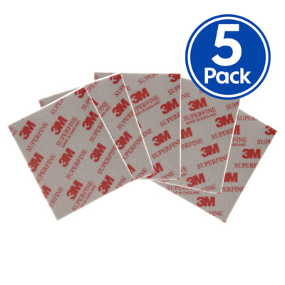 3M Softback Wet Or Dry Sanding Sponge Superfine 115mm x 140mm 03810 x 5 ...