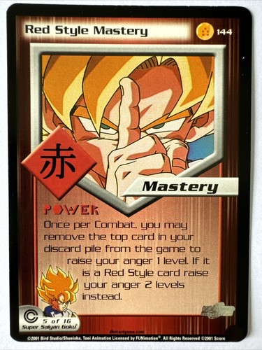 Goku, Red Style Mastery, Rare,Dragon Ball Z Trading Cards , Trunks Saga ...