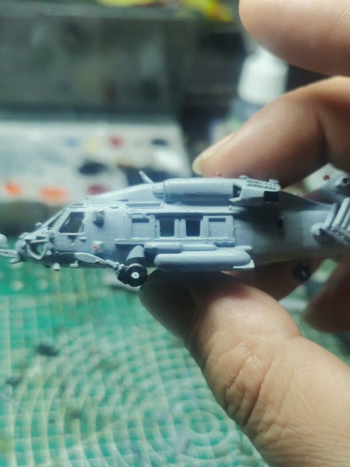 3D printing 1/144 US HH-60H Rescue Hawk paint finished aircraft model ...