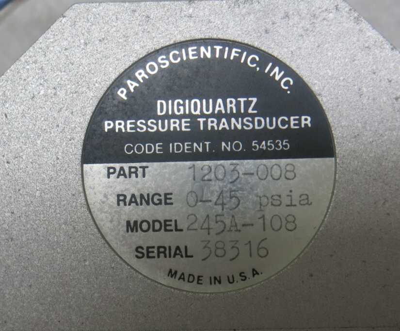 Paroscientific DigiQuartz Pressure Transducer 54535 245A-108 1203-008 ...