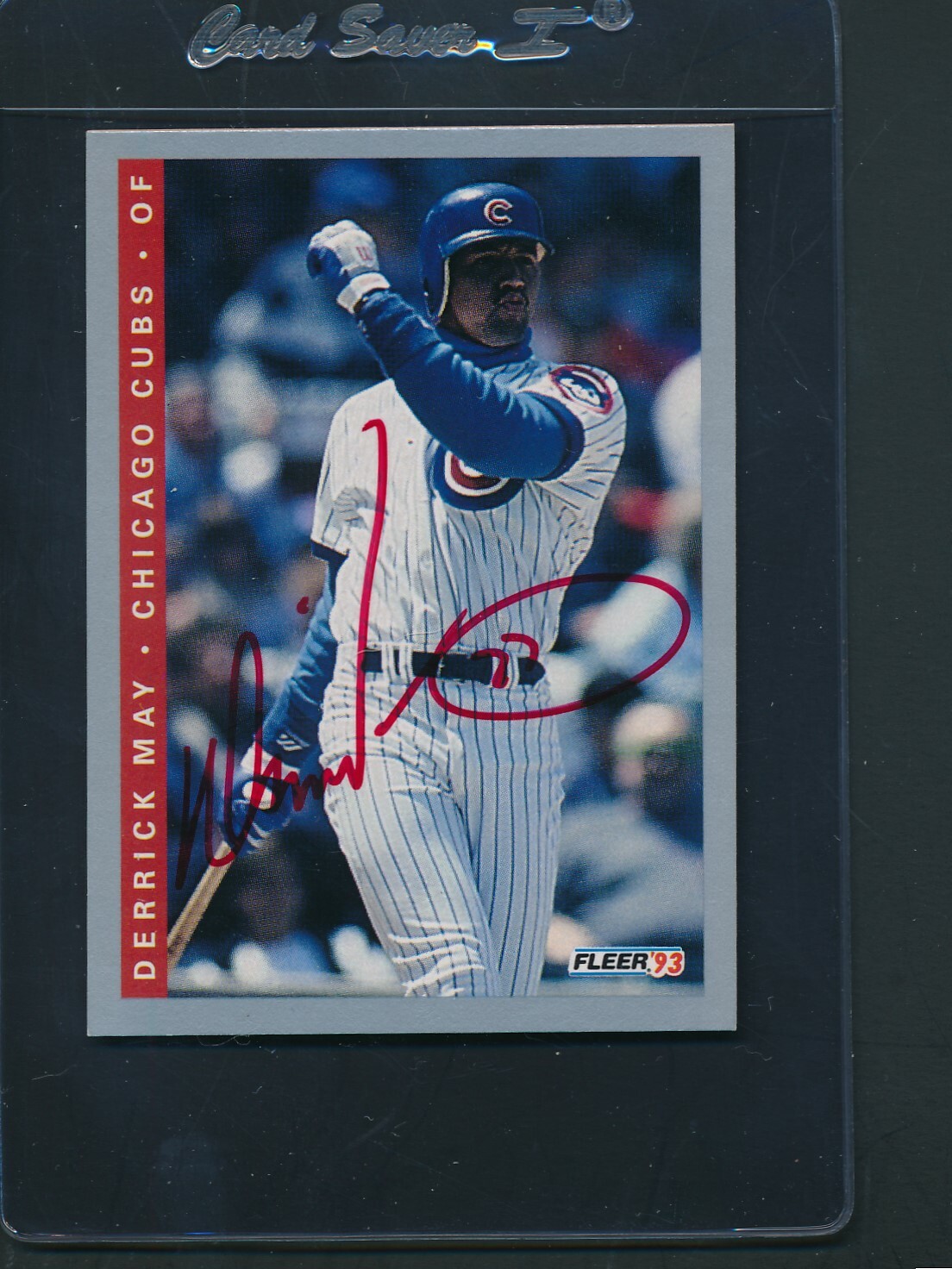 1993 Fleer #21 Derrick May Cubs Signed Auto *C5804 | eBay