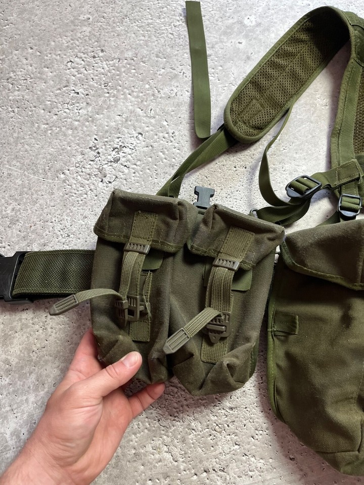 British Army PLCE Webbing Belt Kit Olive Green Loadout Set 1990s ...