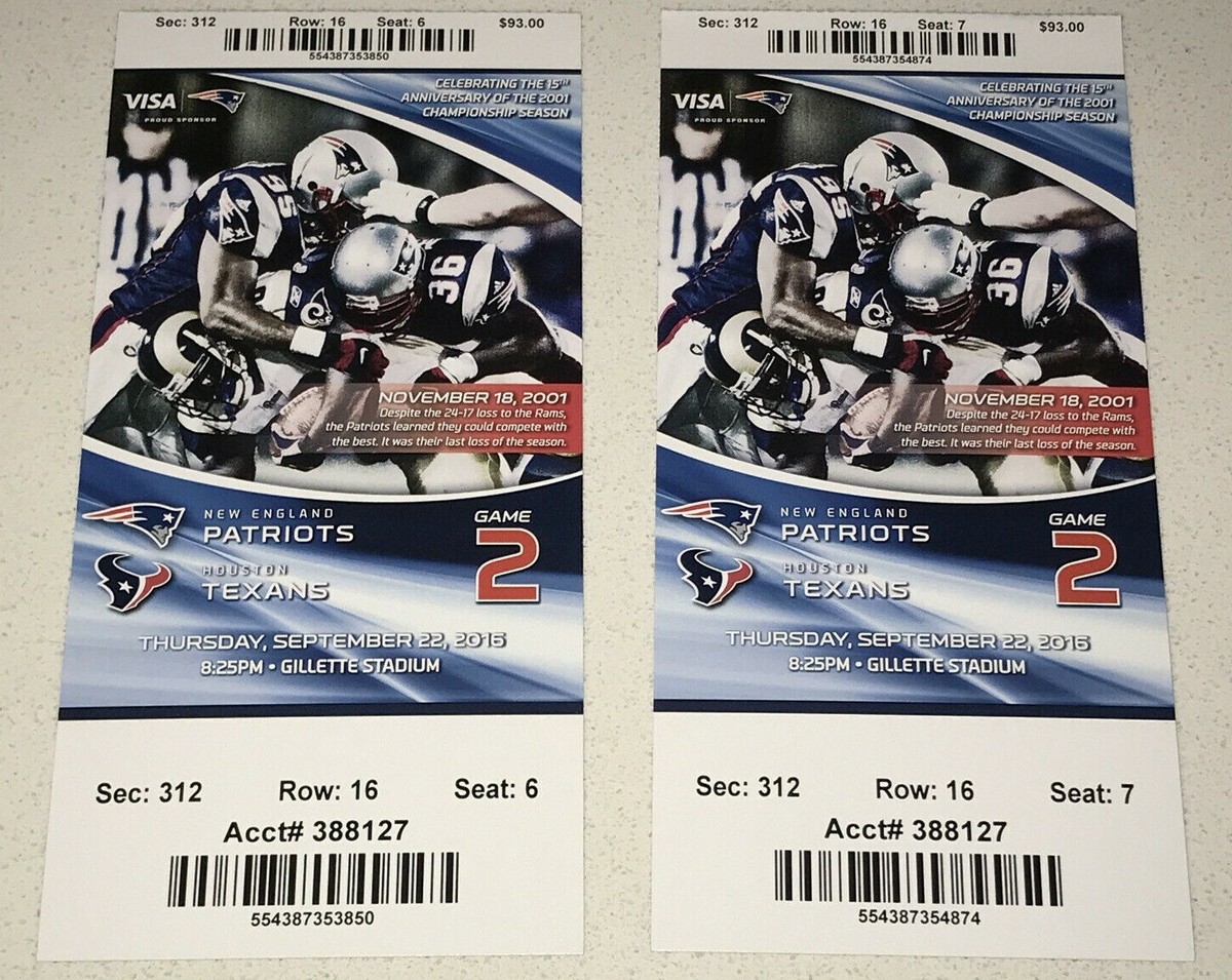 Houston At New England New England Patriots Vs. Houston Texans: Box