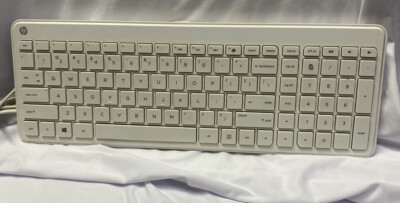 Computer Keyboard HP Wired White Slim PC Model SK-2028 KBAH21 801526 ...