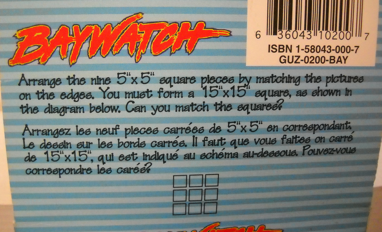 #6658 NIB Vintage Games Co Baywatch - Baywatch Babes Guzzle Puzzle Game ...