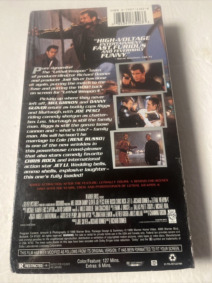 Lethal Weapon 4 (VHS 1998) NEW SEALED 85391730033| eBay