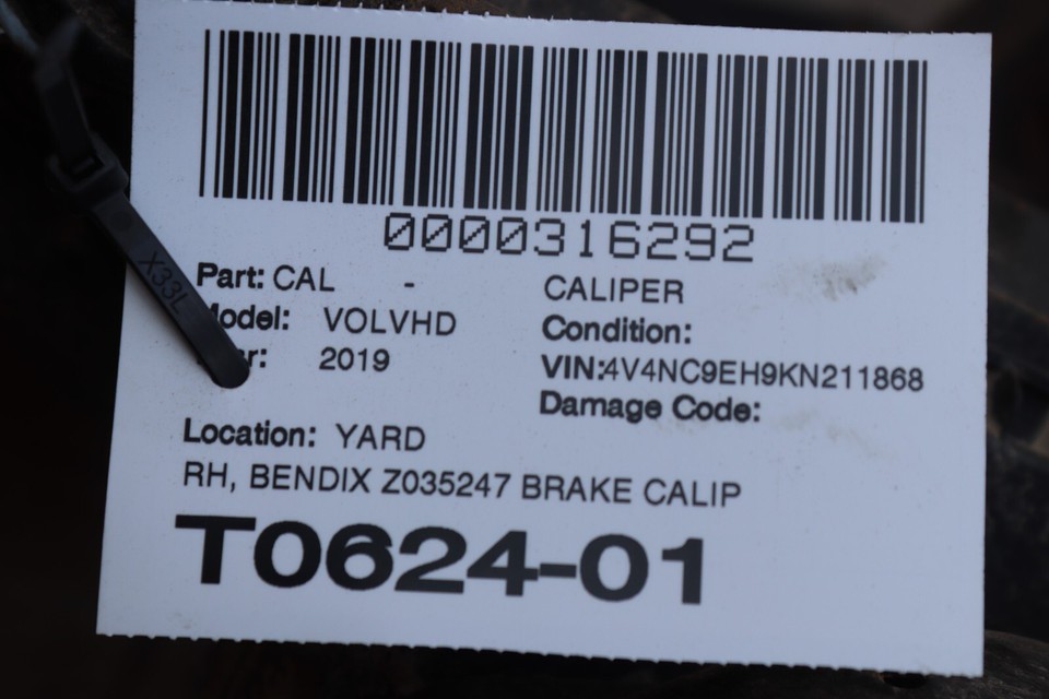 2019-2023 VOLVO VNL 760 D13 12.8L FRONT RIGHT BENDIX BRAKE CALIPER ...