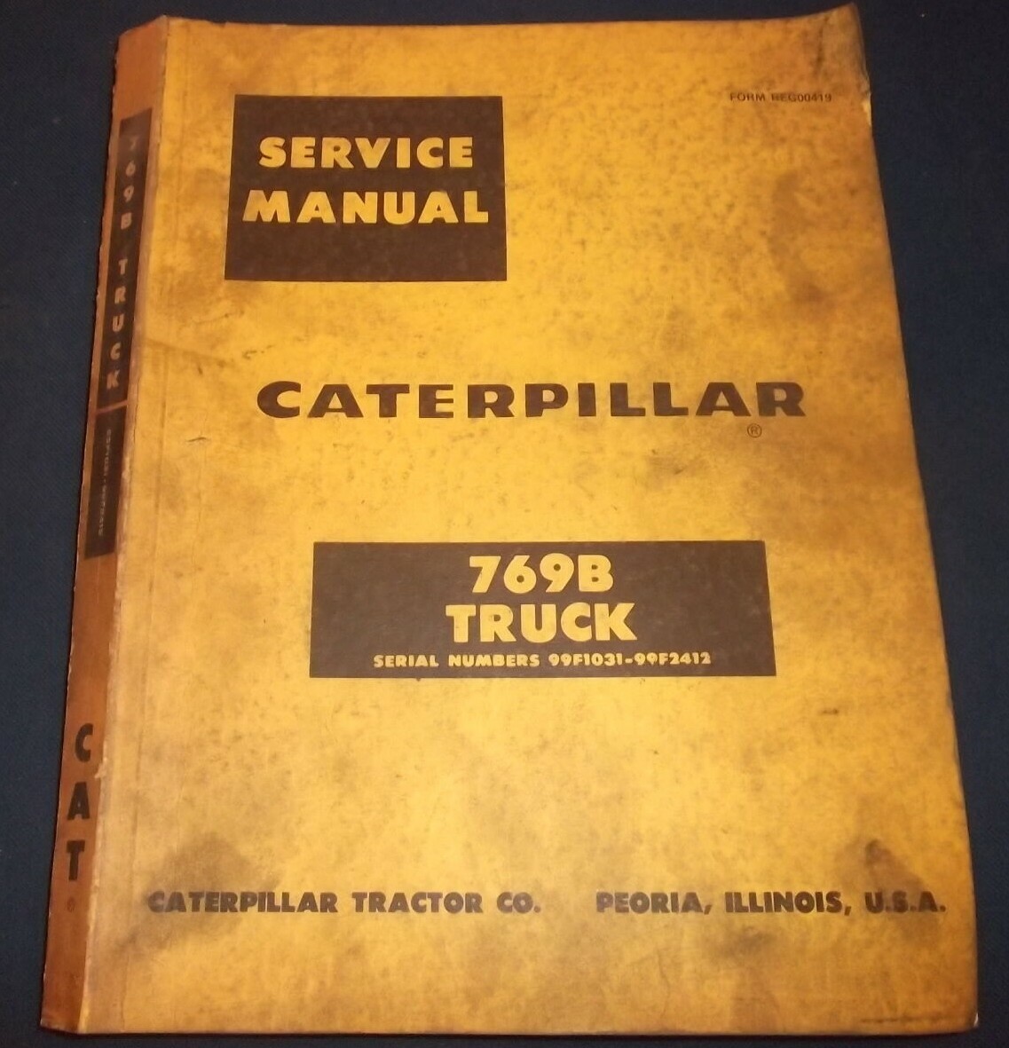CAT CATERPILLAR 769B TRUCK SERVICE MANUAL 99F1 | eBay