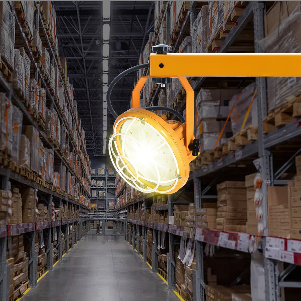 50W LED Loading Dock Light, 40" Double Swing Arm Dock Light 6000 Lumen ...