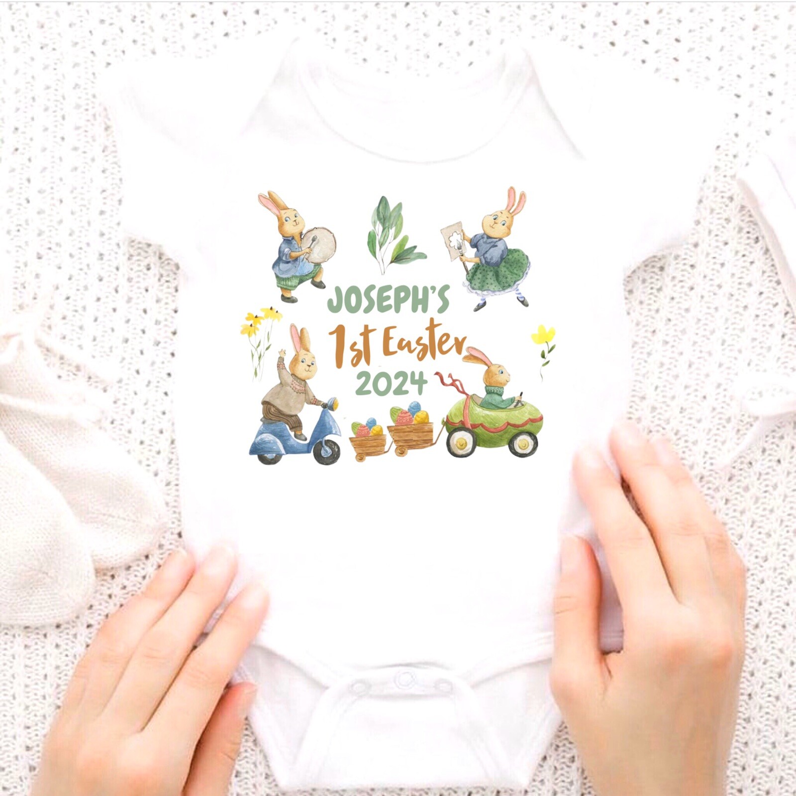 Personalised Baby’s First Easter Outfit 1st Easter Bunny My First ...