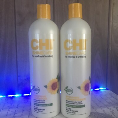 CHI ShineCare Anti-Frizz & Smoothing Shampoo & Conditioner 25 FL OZ DUO ...