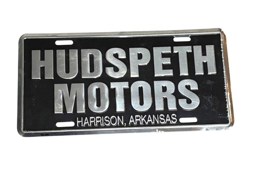 Hudspeth Motors Metal License Plate Sign Harrison Arkansas Man Cave ...