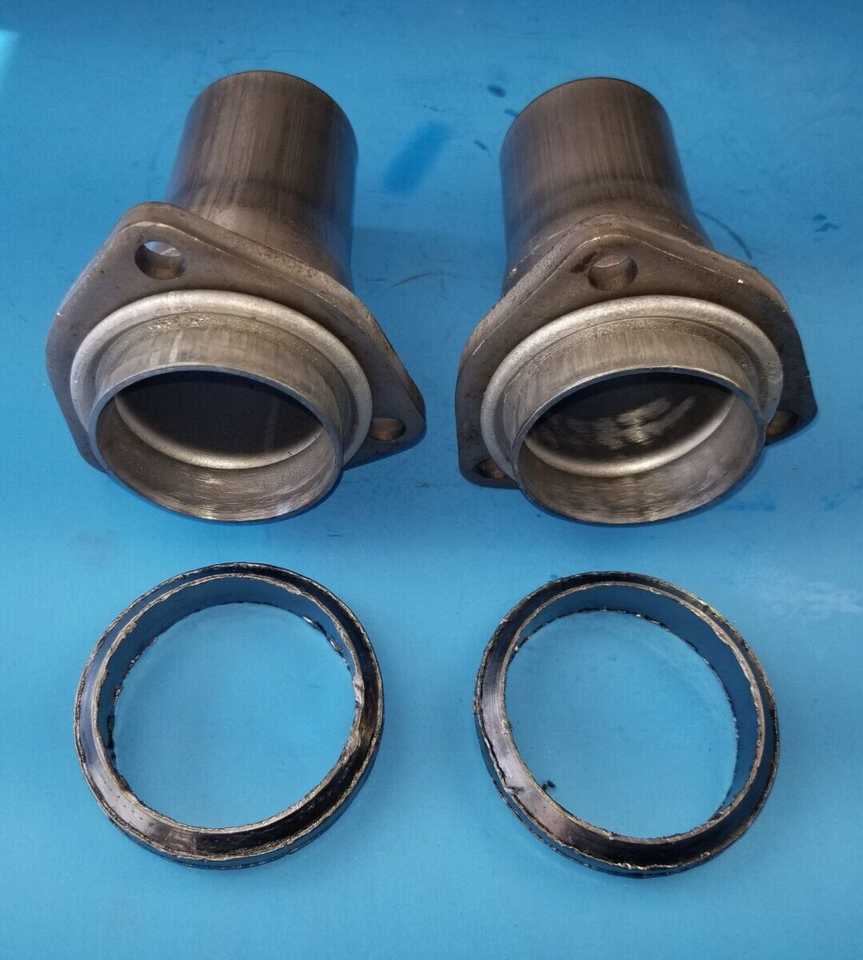 Chevy Small Block V8 2.5"Corvette Rams Horn Manifold with 2.25"Outlet ...