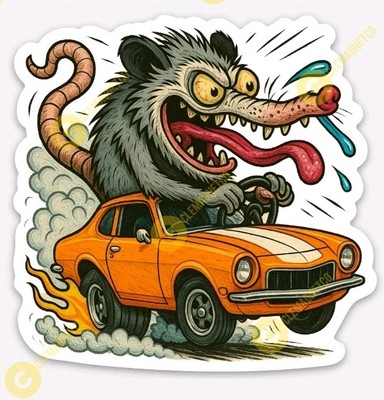 Chevy VEGA MAGNET - Chevrolet General Motors GM Vinyl Muscle Rat fink ...