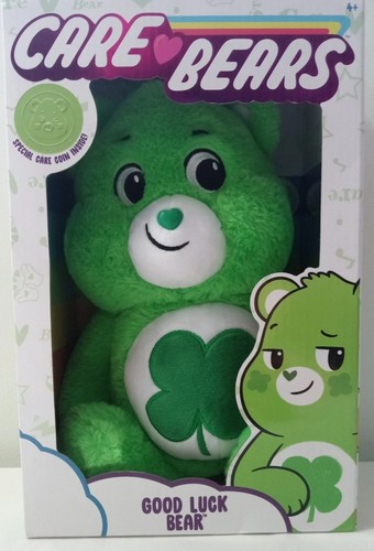 New! Care Bears 14" Plush Good Luck Bear + Special Collectible Coin | eBay