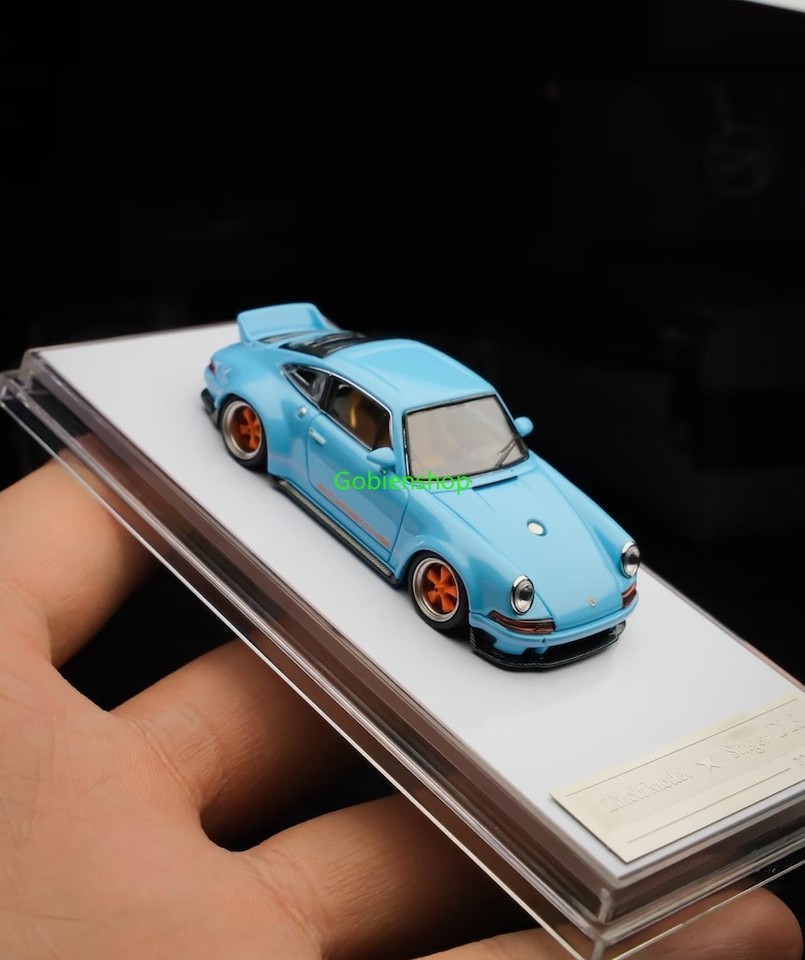 GB Zincit 1:64 Blue 911 964 Singer DLS Sports Model Diecast Collect Car ...