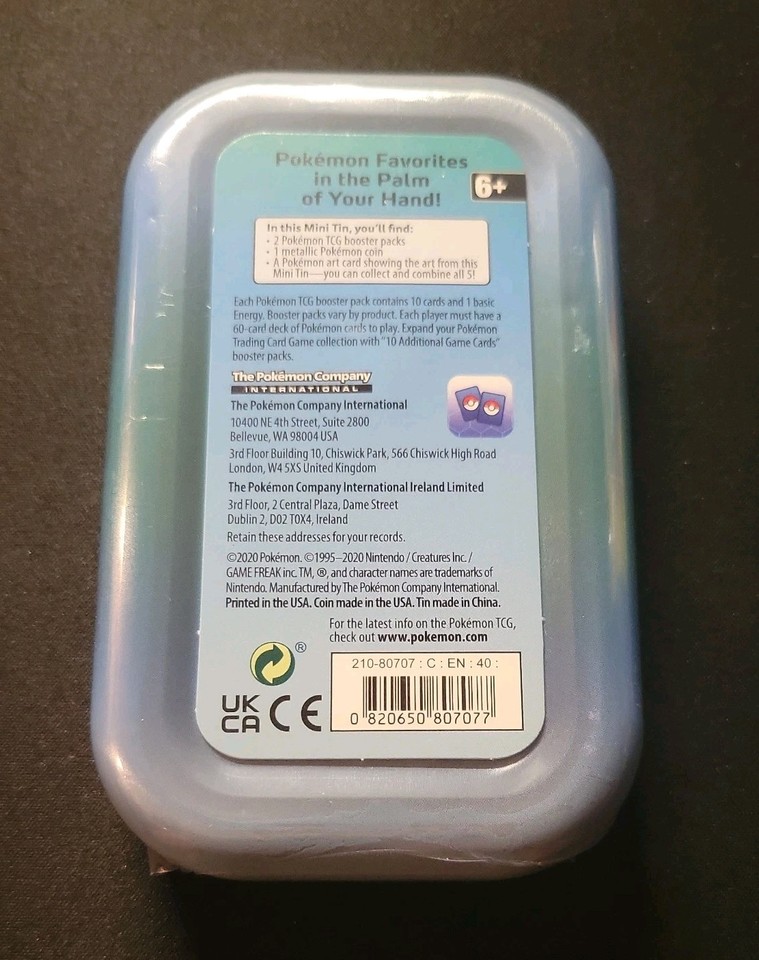 POKEMON TCG GALAR PALS MINI TIN DISPLAY 10 SEALED MINI TINS H24 Silver ...