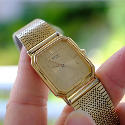 Seiko Tank Quartz Watch Gold Octagon Men’s 8-sided Case Pre-Owned | eBay