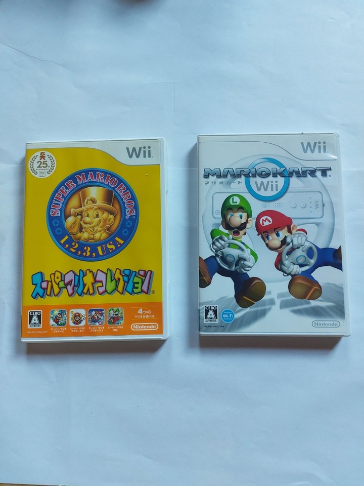 Lot2 Japanese Wii Game Lot - Super Mario Collection & Mario Kart Wii ...