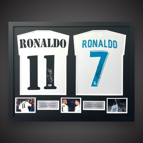 Dual Framed Ronaldo R9 & Cristiano Ronaldo Signed RM Shirts With COAs ...
