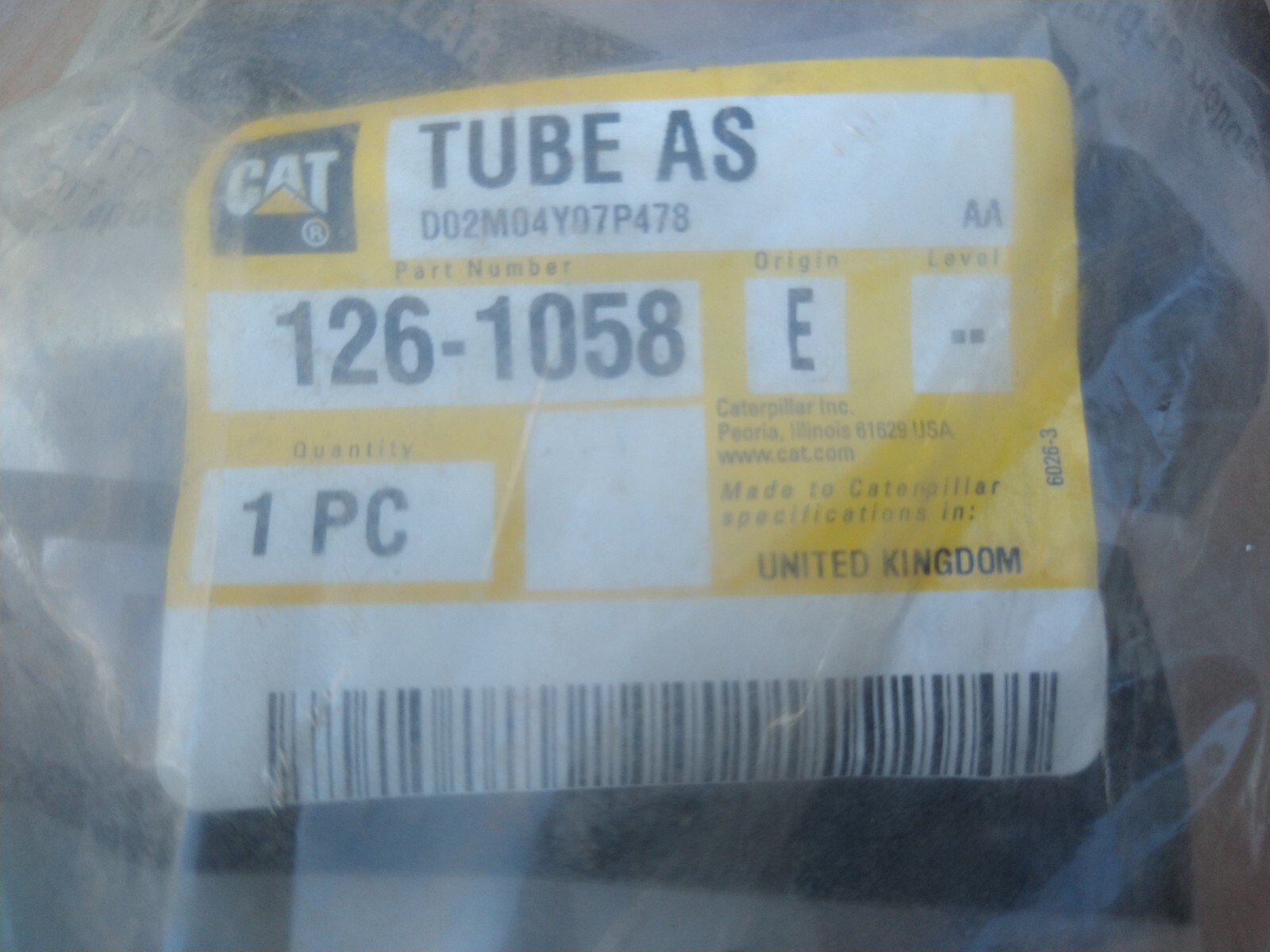 Caterpillar Tube Pipe 126-1058 Articulated Dump Truck D350E D400E | eBay