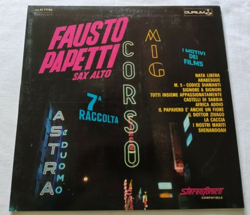 Fausto Papetti LP 7a Collection 33 RPM Vinyl Italy 1966 Durium Ms A ...