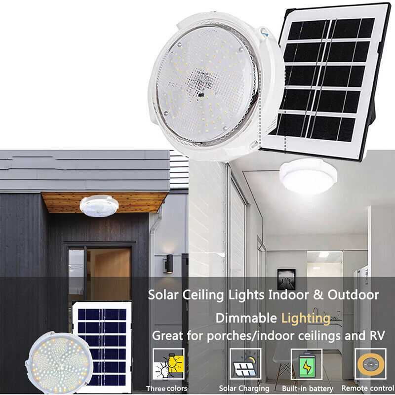 90 LED Solar Ceiling light Pendant Outdoor/Indoor Solar Garden Lamp ...