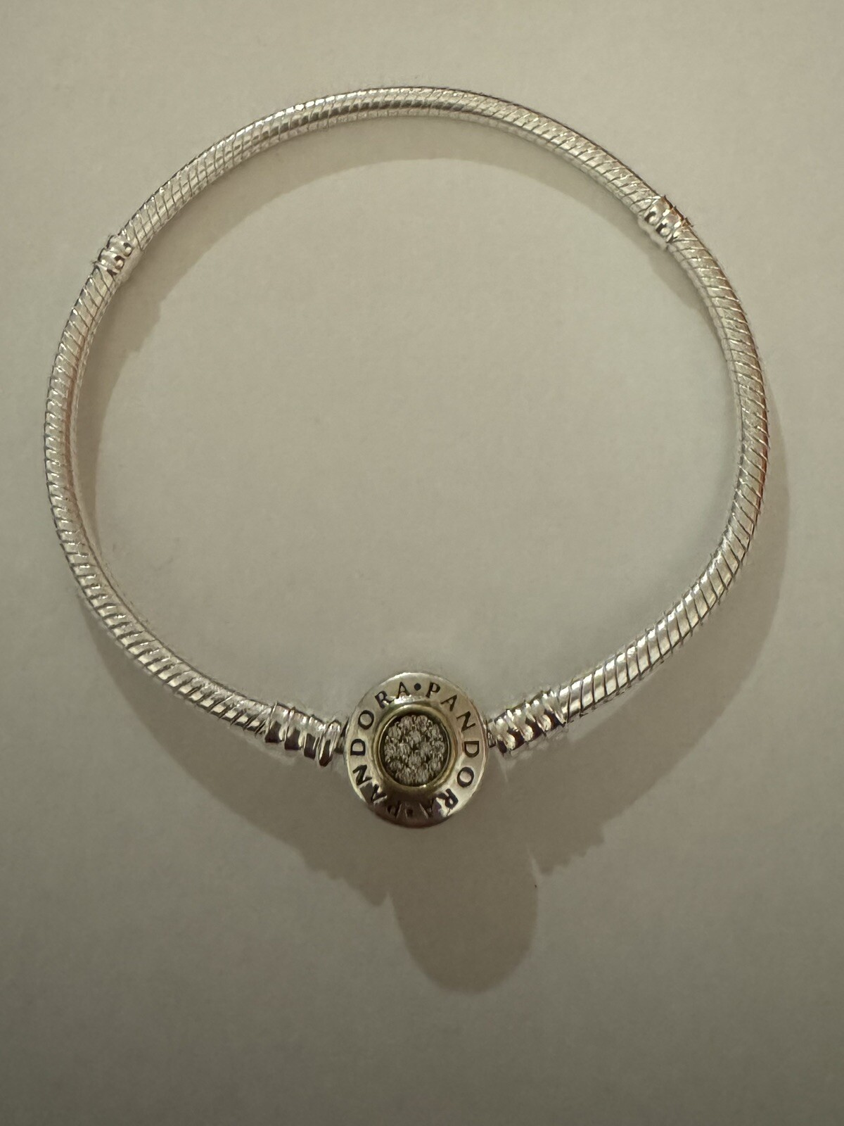 PANDORA MOMENTS LOGO CLASP SNAKE CHAIN BRACELET. No B… - Gem