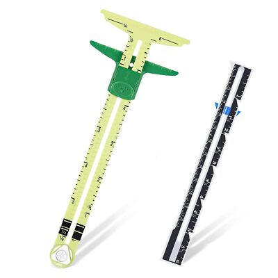 5 In 1 Sliding Gauge Measuring Sewing Ruler Tool for Sewing Crafting ...