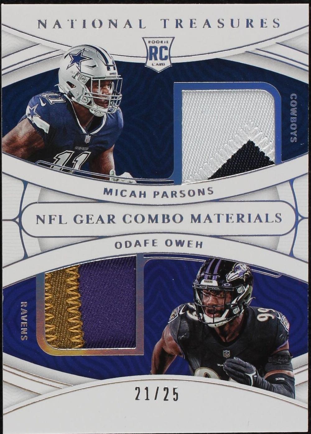 2021 Panini National Treasures - Rookie Nfl Gear Combo Materials Micah ...