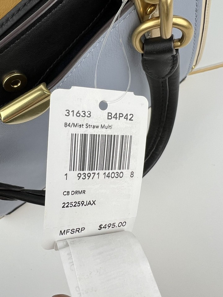 Coach colorblock dreamer satchel smooth leather 31633 mist straw blue ...