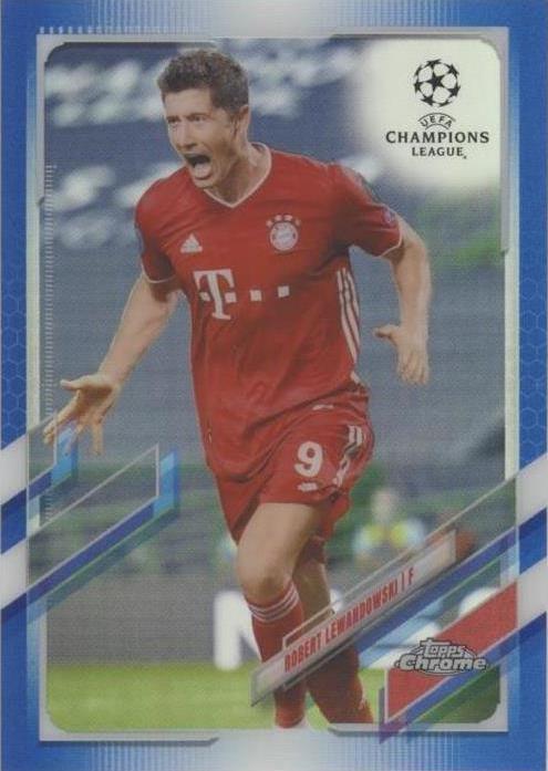 2020-21 Topps Chrome UCL - Robert Lewandowski #50 Blue Refractor /150 ...