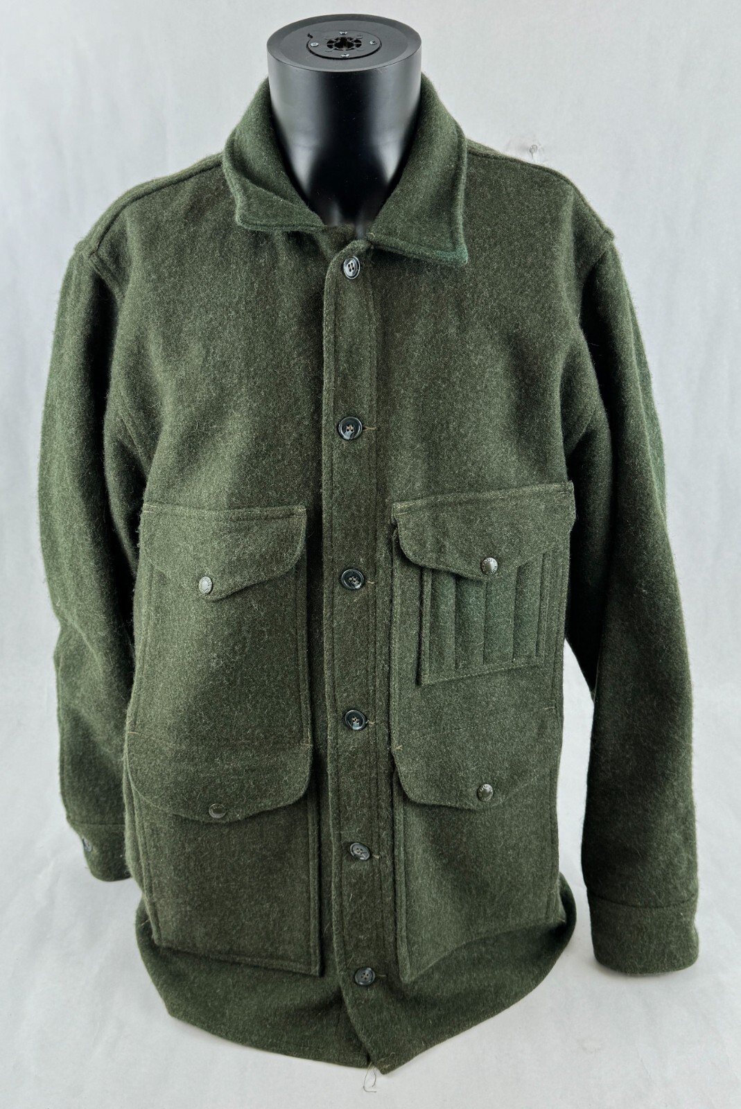 Vtg Filson 110 Forest Green Mackinaw Wool Cruiser Coat Jacket Size 48 ...