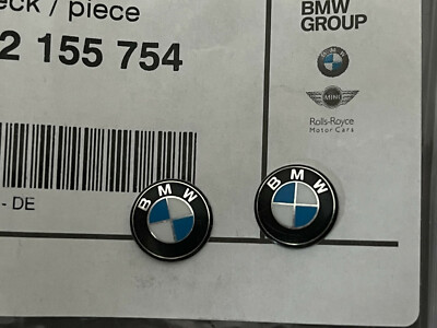 2x Genuine BMW Key Fob Remote Badge Logo Emblem 1 3 5 6 7 X Z M ...