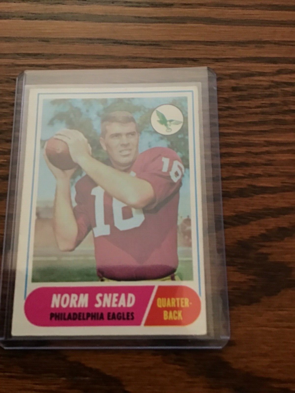 1968 Topps Football Norm Snead Philadelphia Eagles Card #110 Great for ...