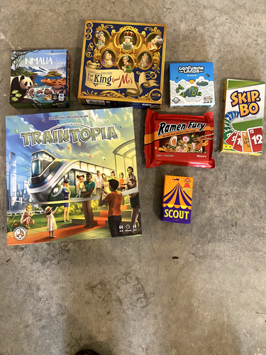 7 Board Game Lot: Nimalia, Traintopia, King&Me, Confusing Land, Skip ...