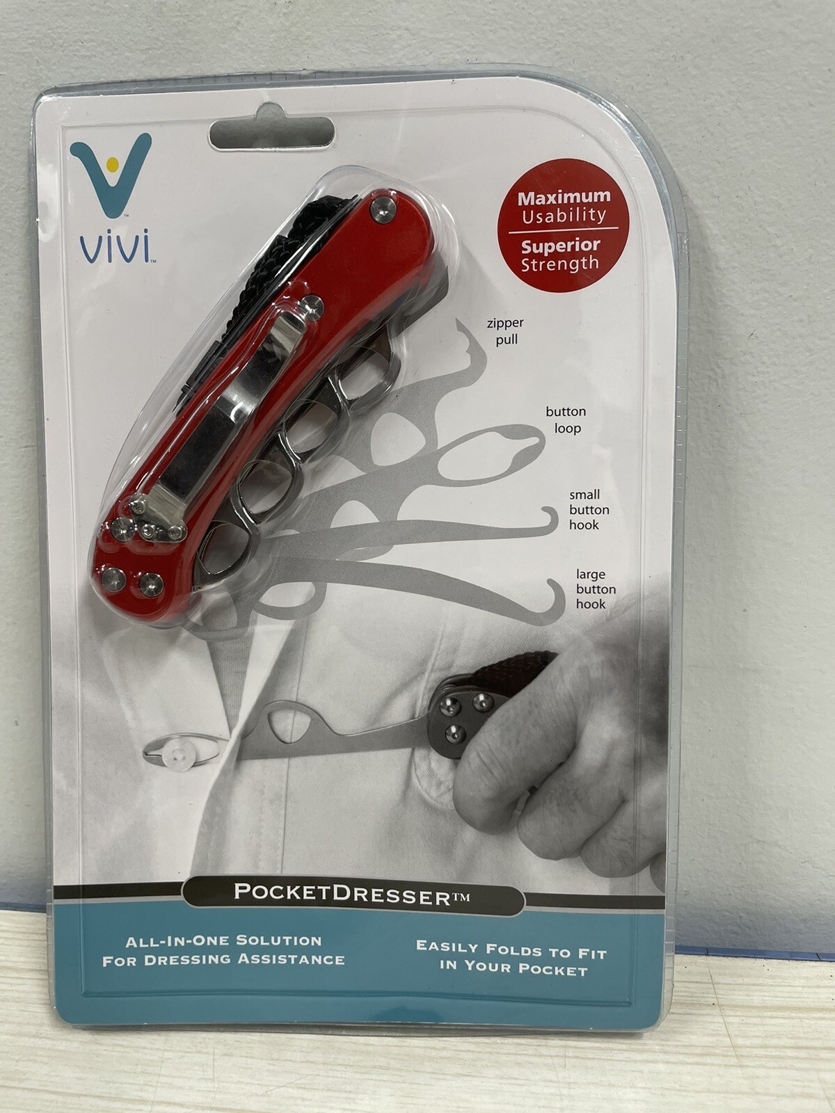 Zipper Pull and Button Hook Pocket Dresser and Dressing Aid for ...