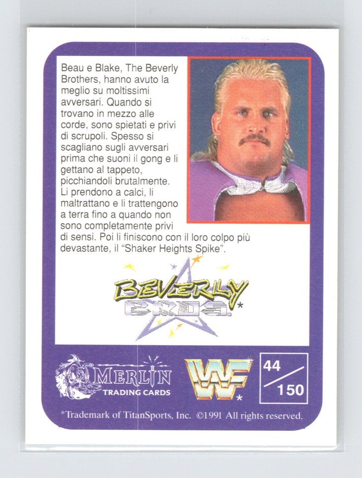 1991 Merlin WWF - [Base]#44 Beverly Brothers RC | eBay