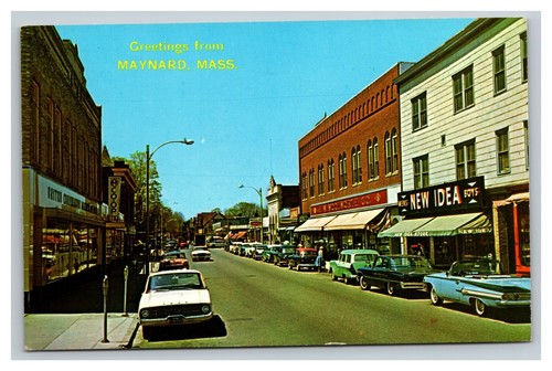 Vintage Postcard 1960's Maynard Massachusetts Mail Street UNPOSTED | eBay